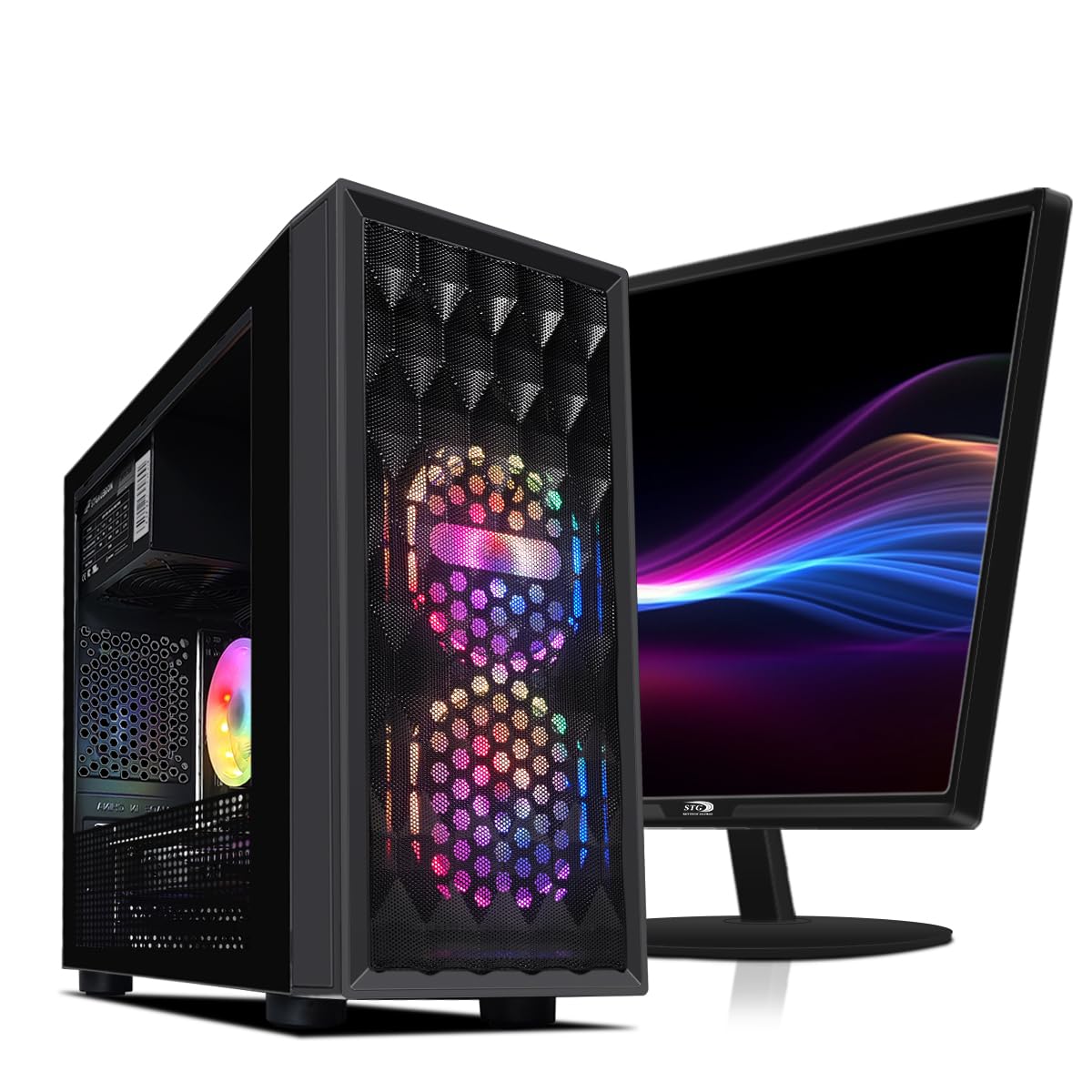 Amazon.com: STGAubron Gaming PC Bundle with 24Inch FHD LED Monitor ...