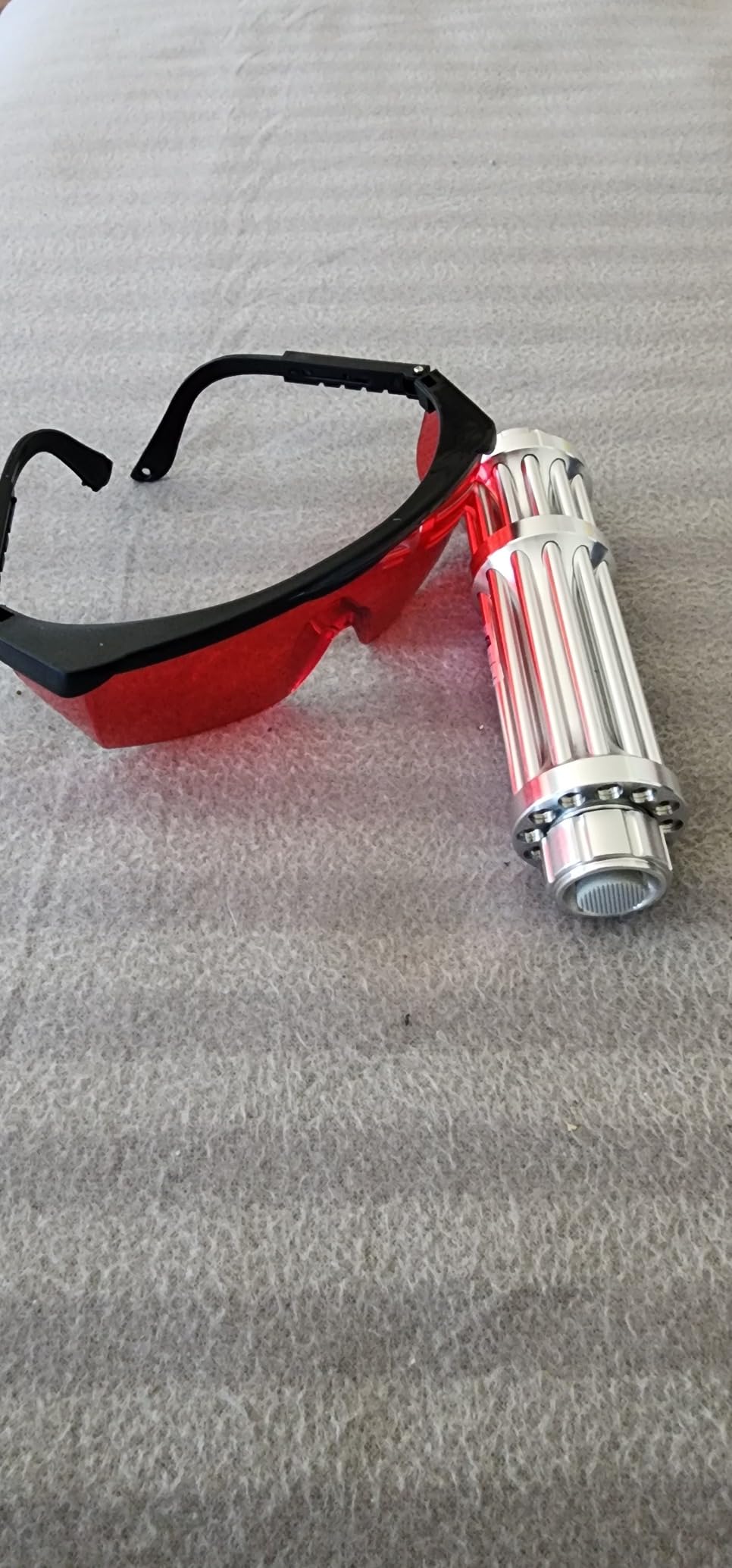 GDSZJLJ High Power Blue Flashlight, USB Rechargeable Long Range ...