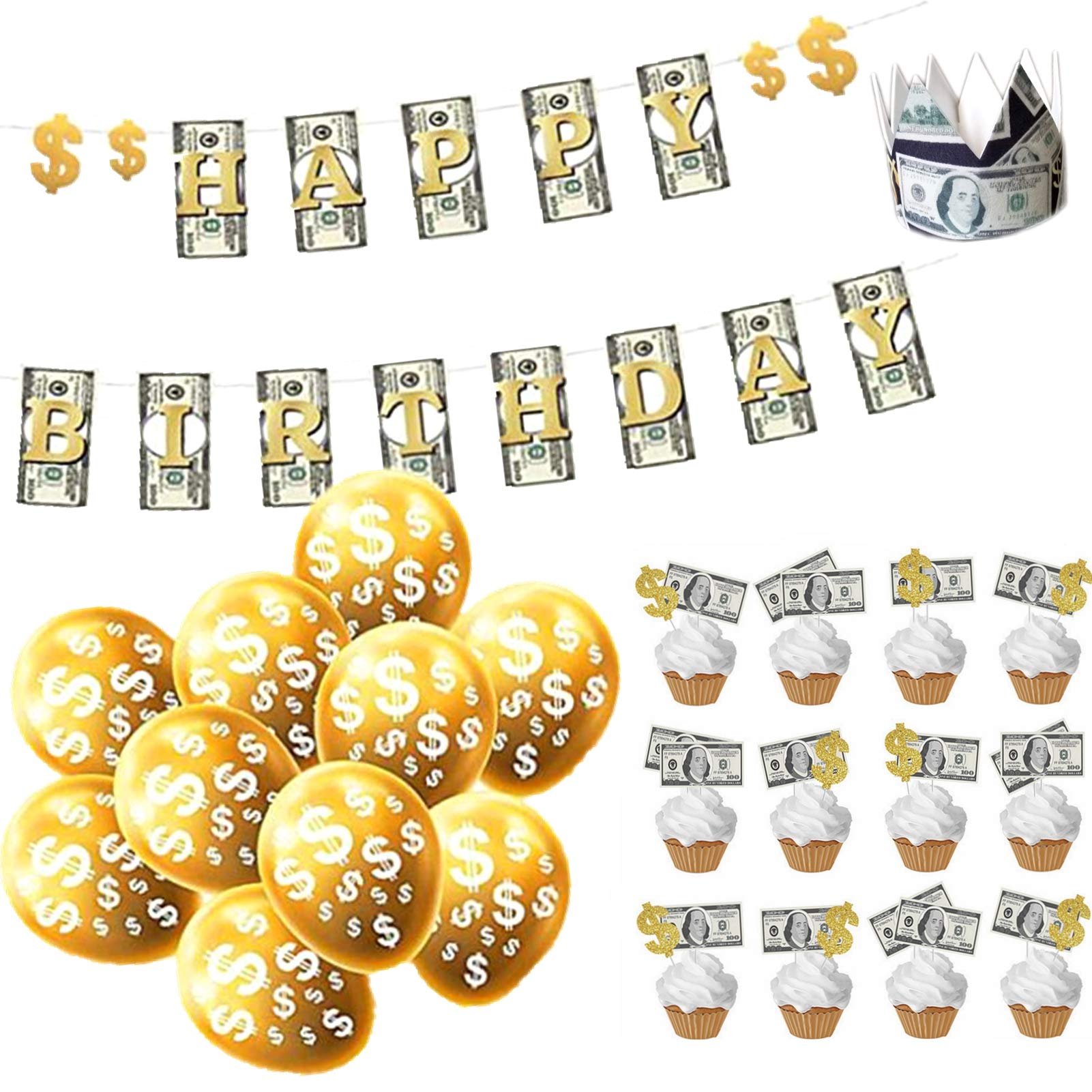 Buy YiiiGoood Money Theme Decoration KIT Bill Dollar Signs Birthday ...