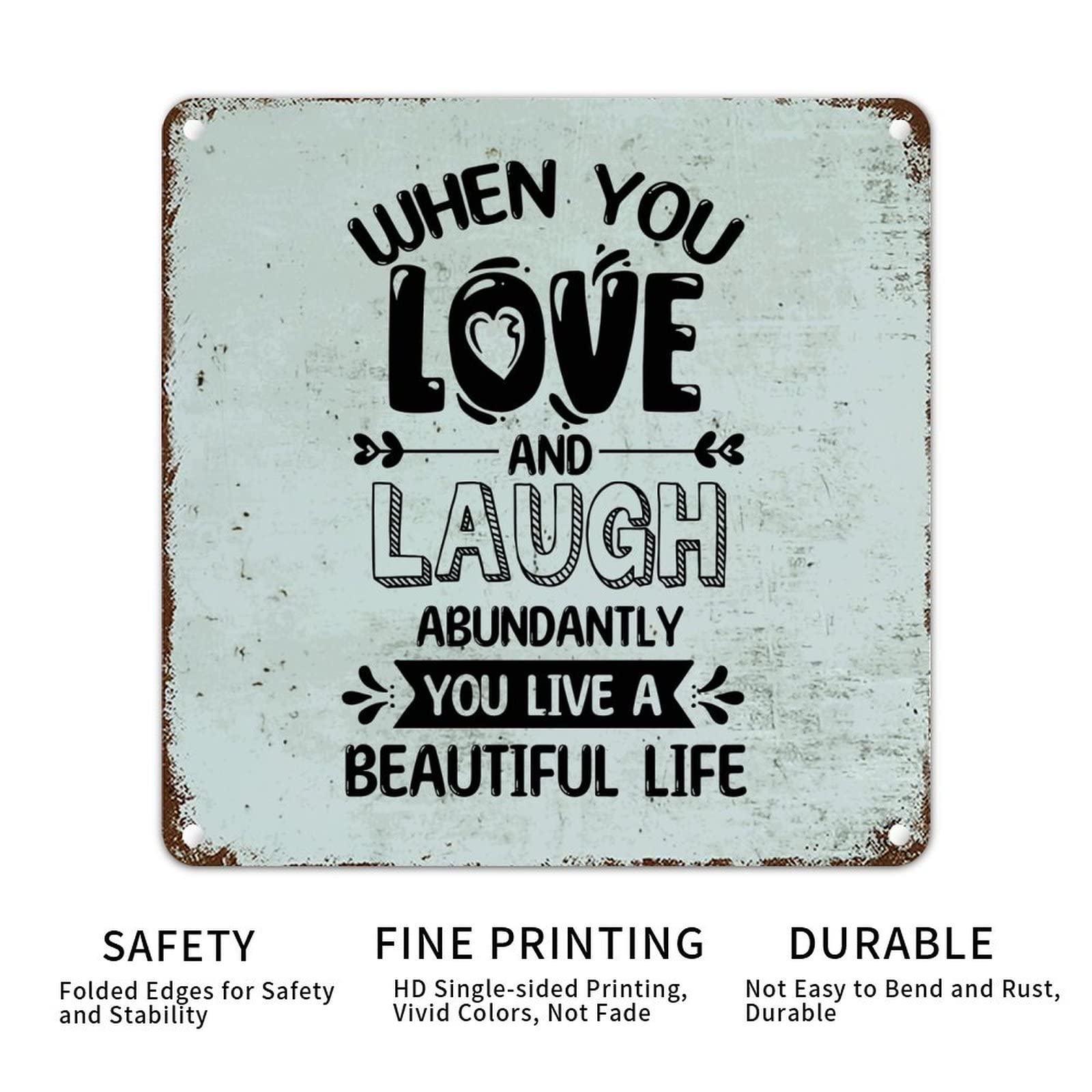 Live Metal Quotes INSPIRATIONAL QUOTE METAL TIN SIGN WALL DECOR 7