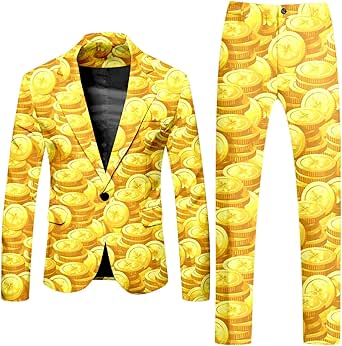 Men's 2 Piece Suit St Patricks Day Slim Fit Dress Suits Irish Clover ...
