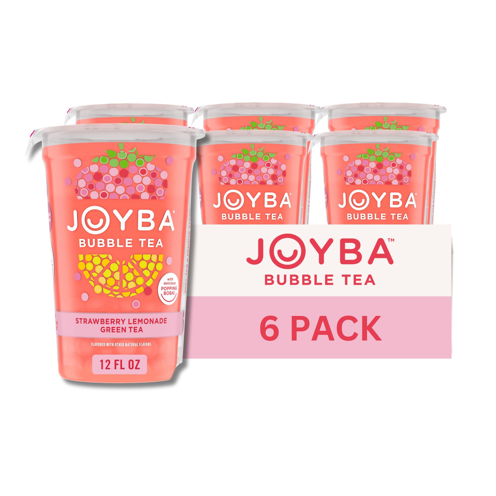 Amazon.com : Joyba Bubble Tea Strawberry Lemonade Green Tea, 6 Pack, 12 ...