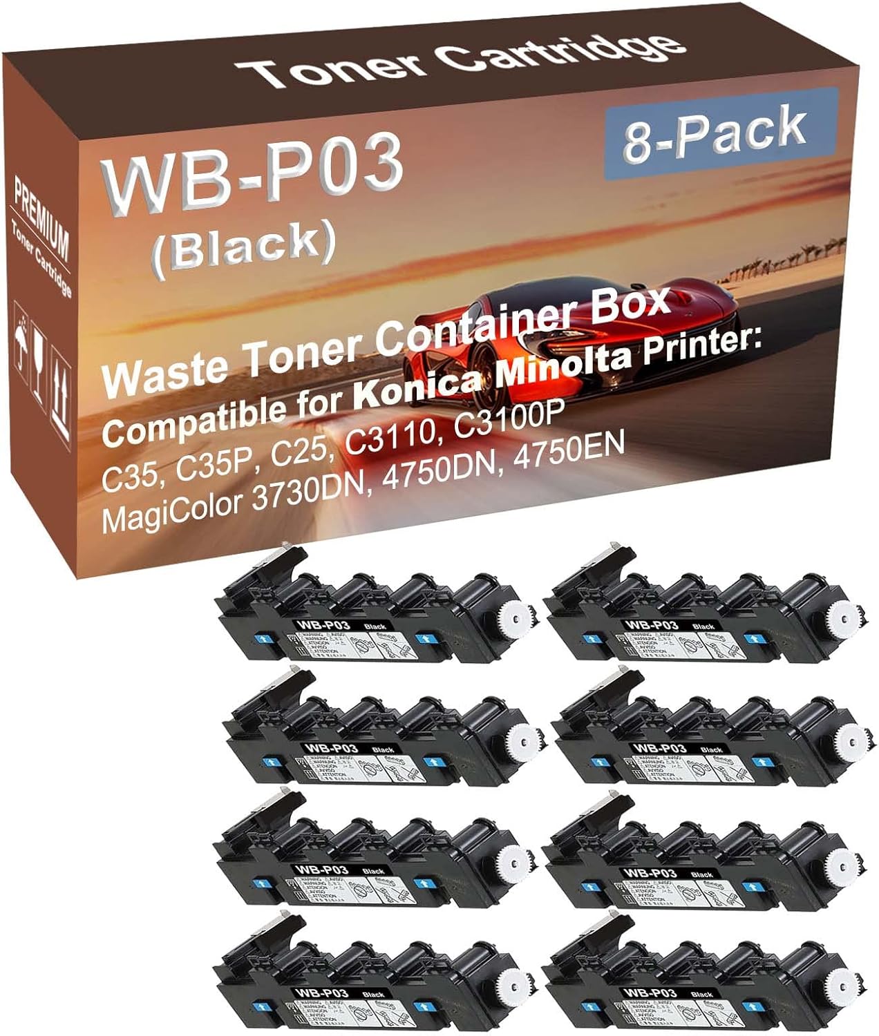 Amazon.com: 8-Pack Compatible High Yield C3110, C3100P Printer Waste ...