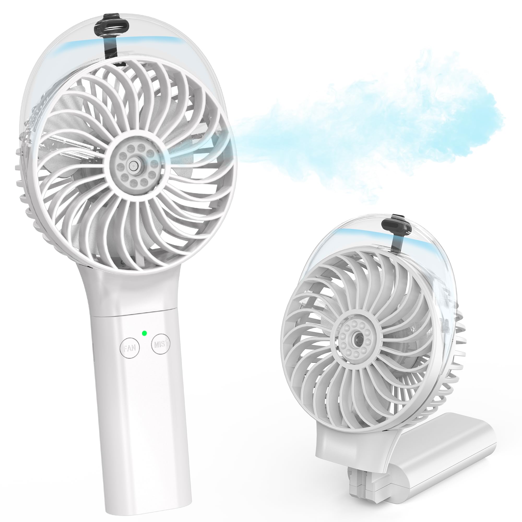 Amazon.com: COMLIFE Portable Handheld Misting Fan, 3000mAh Rechargeable ...
