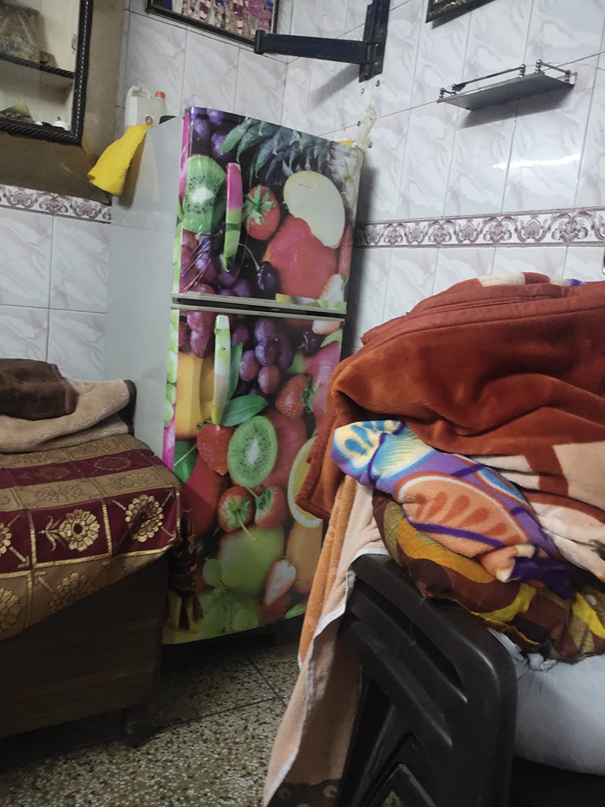 WallDaddy Fridge Sticker Decorative Refrigerator Door Sticker PVC Vinyl ...