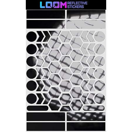 Amazon.com: LOOM Reflective Stickers Mega Kit (101pcs Black)• Nighttime ...