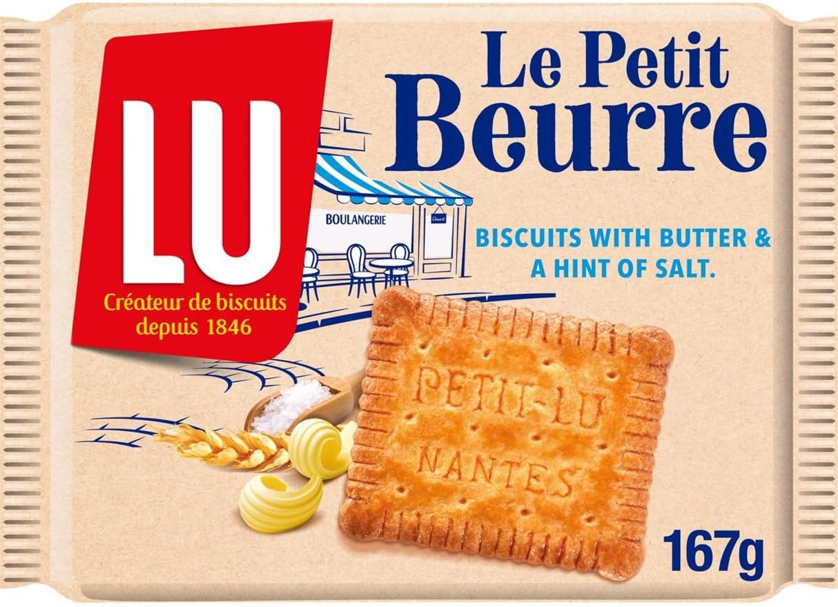 LU Le Petit Beurre Butter Biscuits, Classic French Biscuits With Butter ...