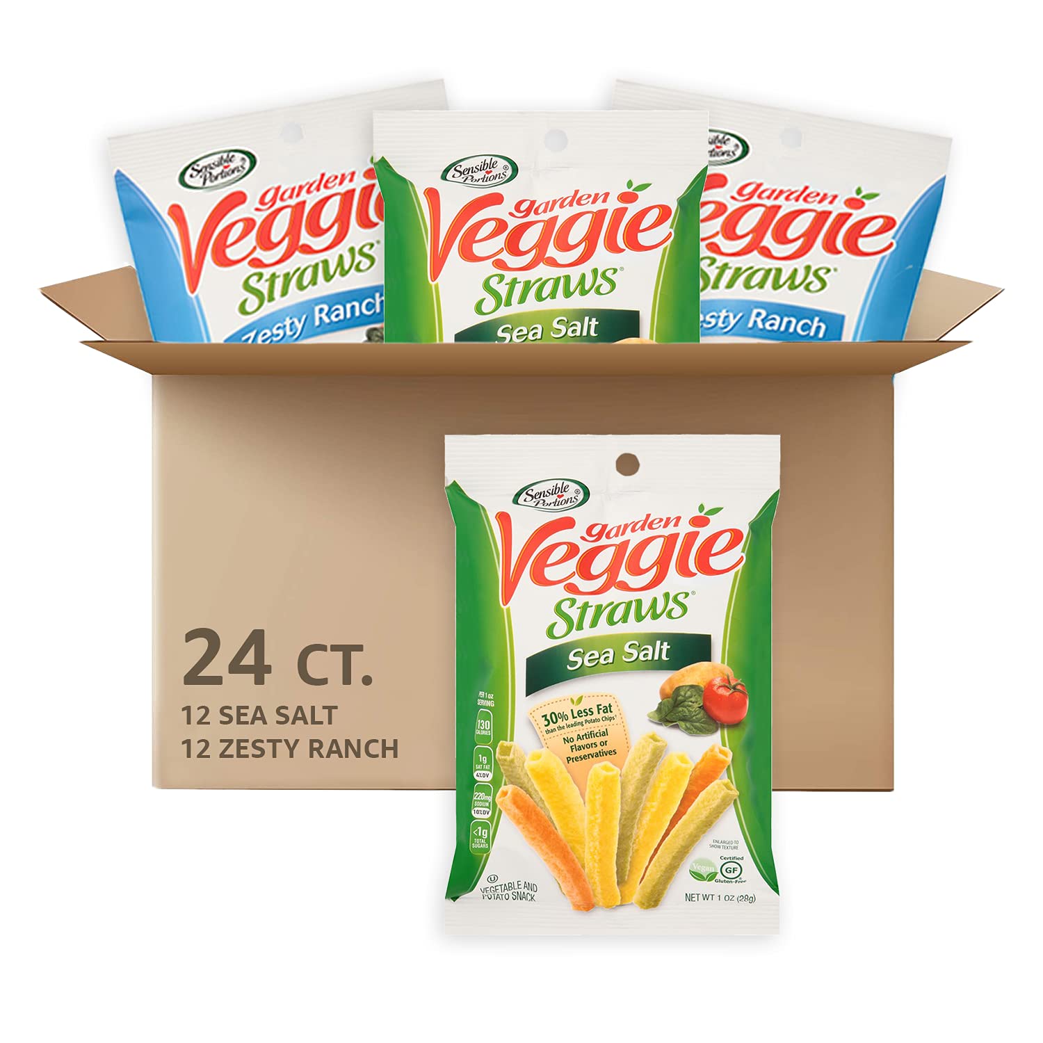 Amazon.com : Sensible Portions Garden Veggie Straws Snack Size Variety ...