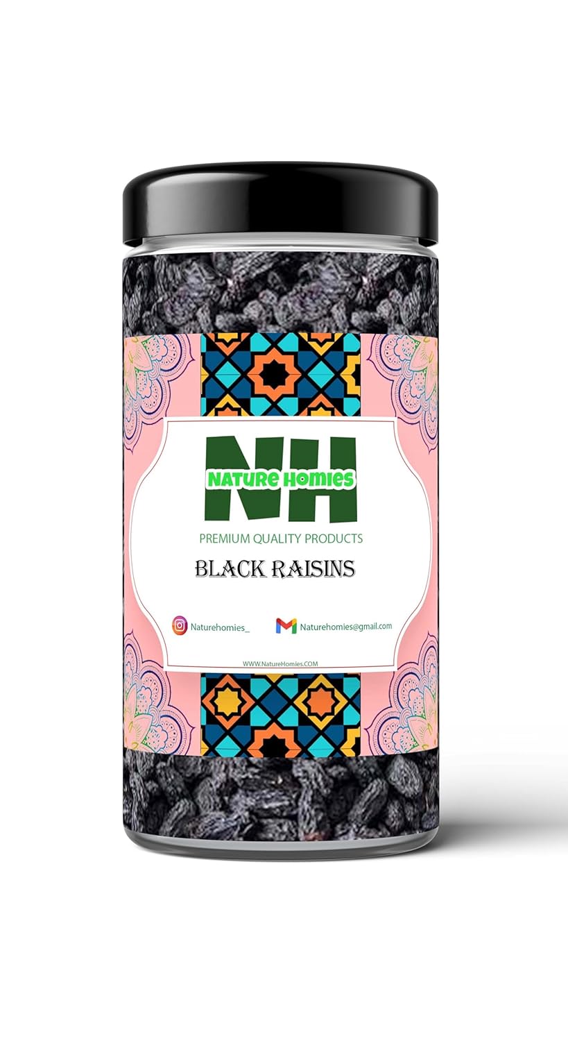 Naturehomies Premium Afghani Seedless Black Raisins | Kali Kishmish ...