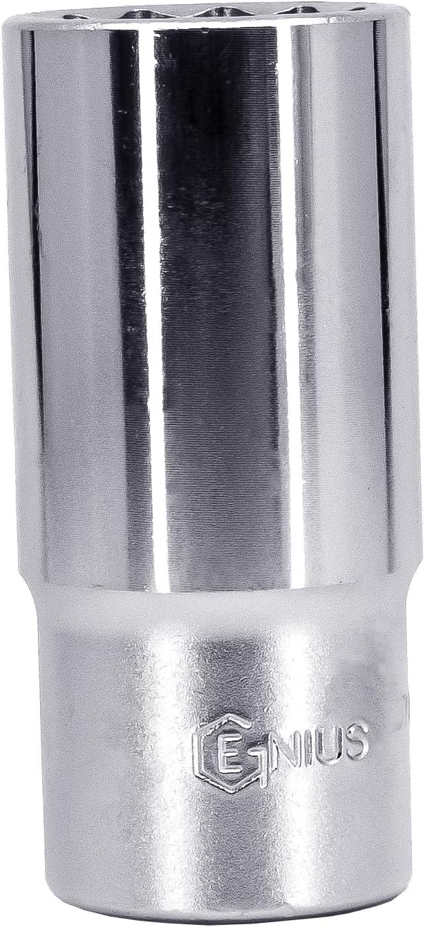 Amazon.com: Genius Tools 1/2" Dr. 31mm Deep Hand Socket (12-Point ...