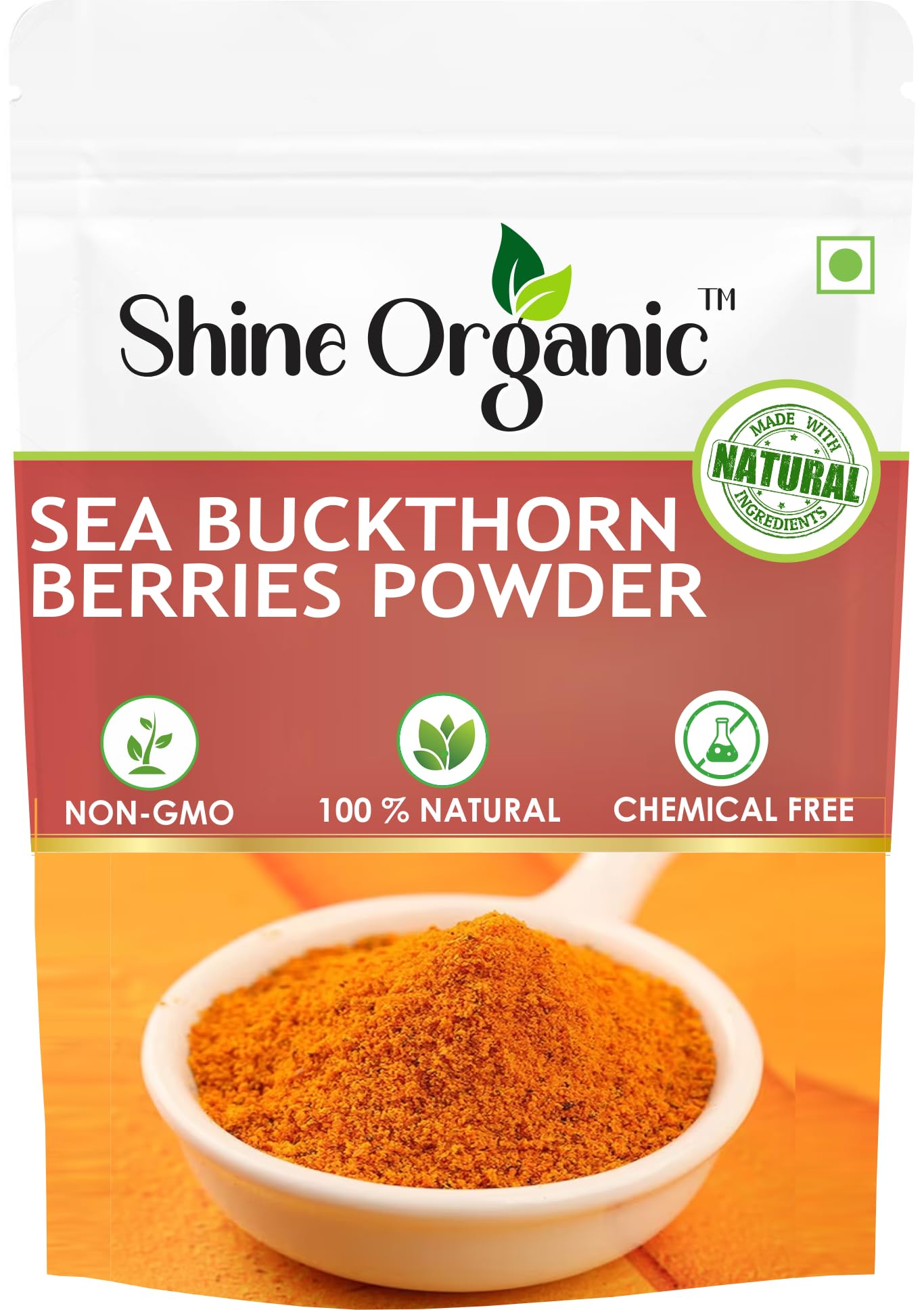 Shine Organic Sea Buckthorn Berries Powder | Dry Sea Buckthorn Berries ...
