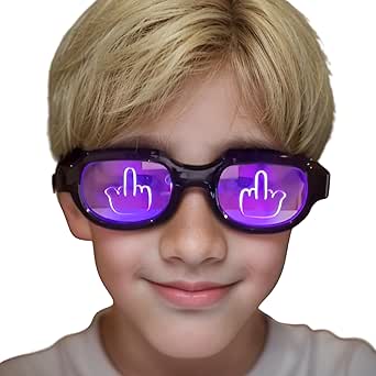 Amazon.com: RyanDesign LED Light Up Middle Finger Glasses - 7 ...