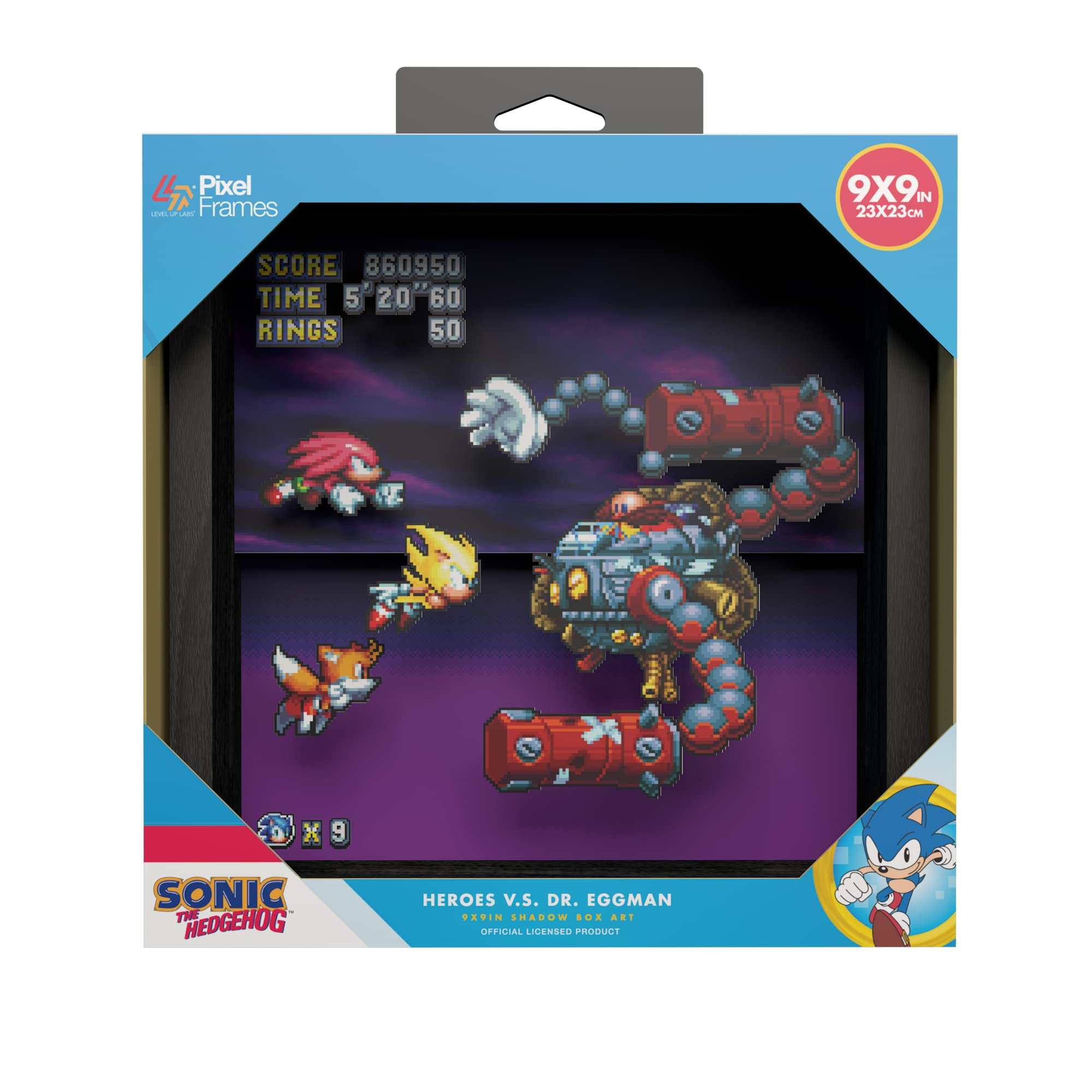 Amazon.com: Level Up Labs Pixel Frames: Sonic Mania - Heroes vs Dr Eggman - 3D Shadow Box ...