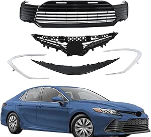 Amazon.com: labwork Front Bumper Grille Upper Lower and Cover Molding ...