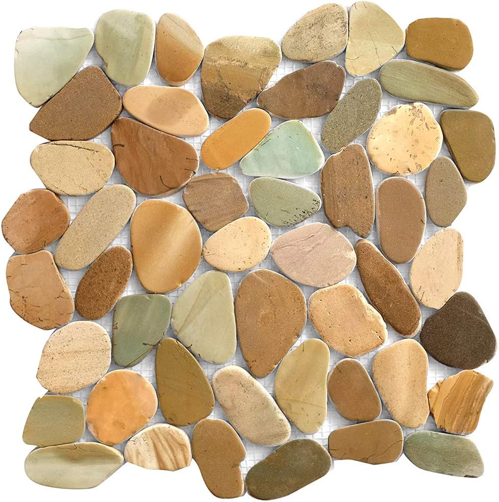 Pebble Tiles Stone Tiles Decorative Tiles Interlocking Tumbled Pebble ...