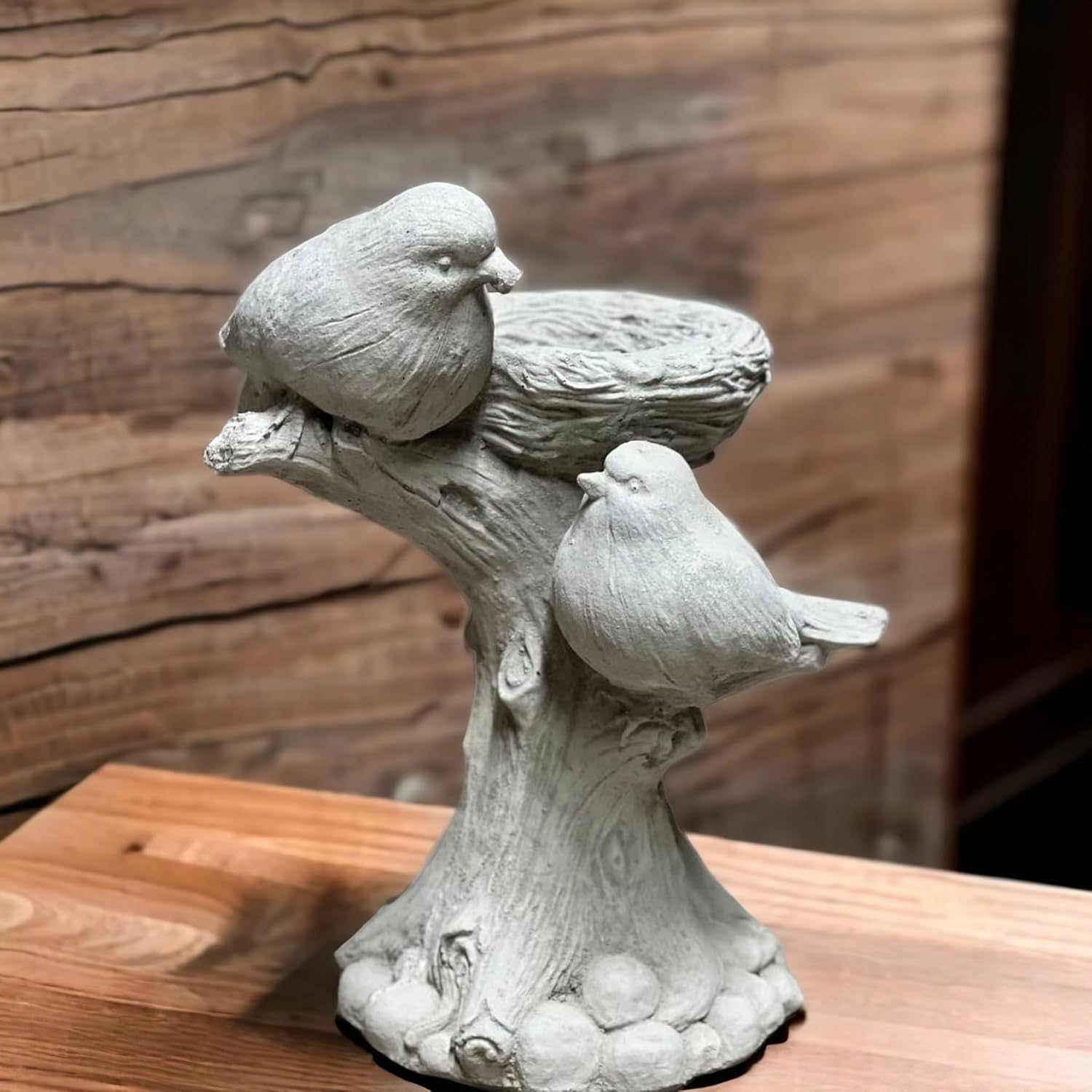 Amazon.com: Concrete Two Birds Figurine Birds on nest Statue Outdoor or ...