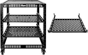 Amazon.com: Tecmojo 12U Open Frame Network Rack & 3 PCS Rack Mount ...