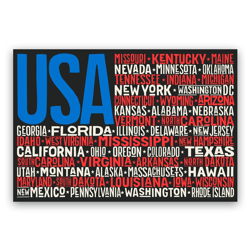 Amazon.com : UNITED STATES FLAG postcard set of 20 identical postcards ...