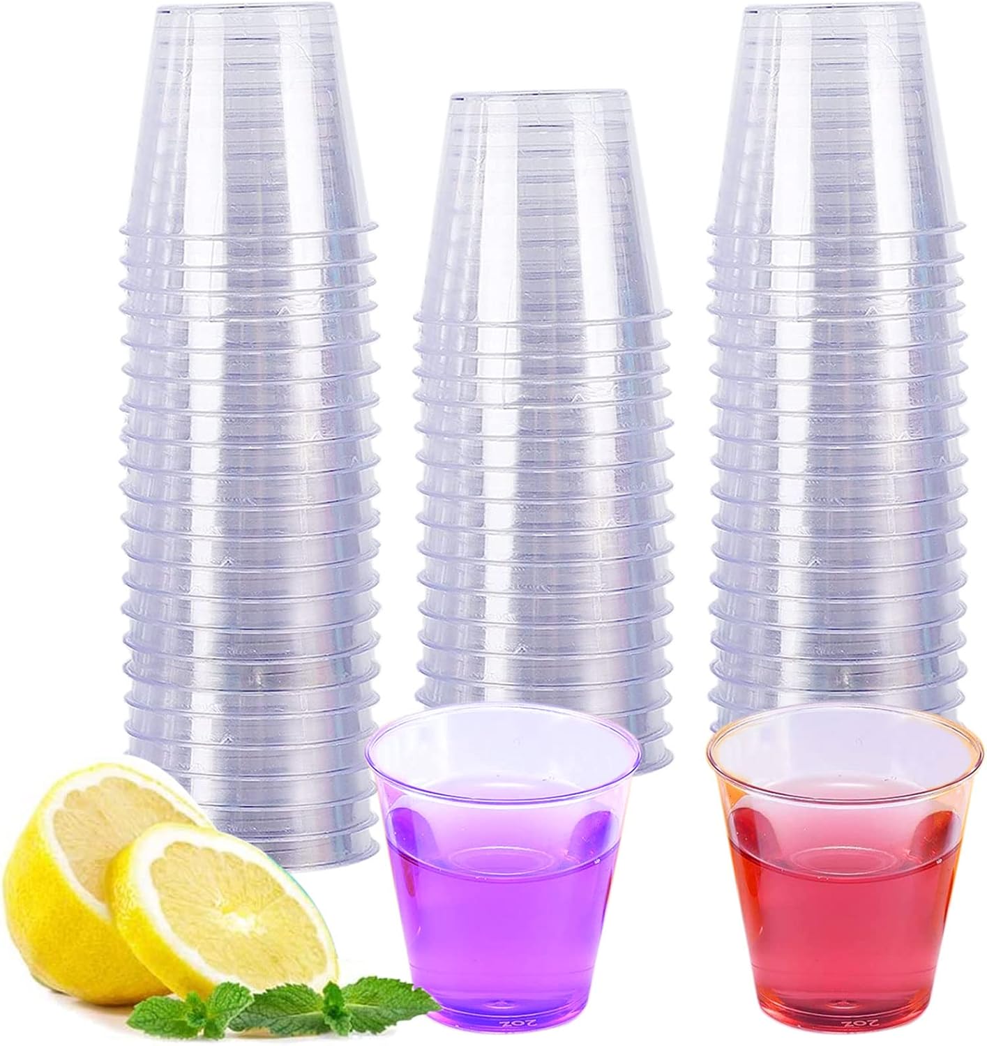 Plastspritglas, partymugg, transparent plastspritglas, återanvändbara ...