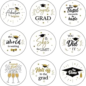 Amazon.com: Lucleag 360PCS Graduation Round Stickers, Class of 2025 ...