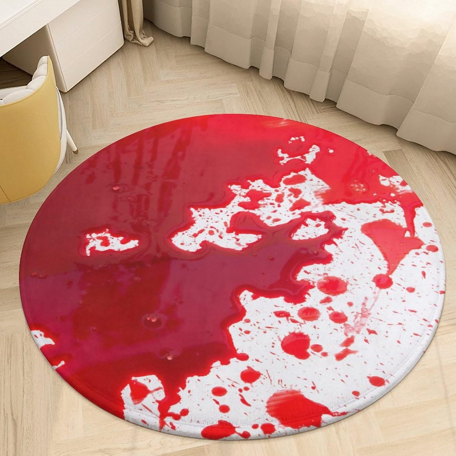 Amazon.com: HoaMoya Halloween Horrible Blood Splatters Round Area Rug ...