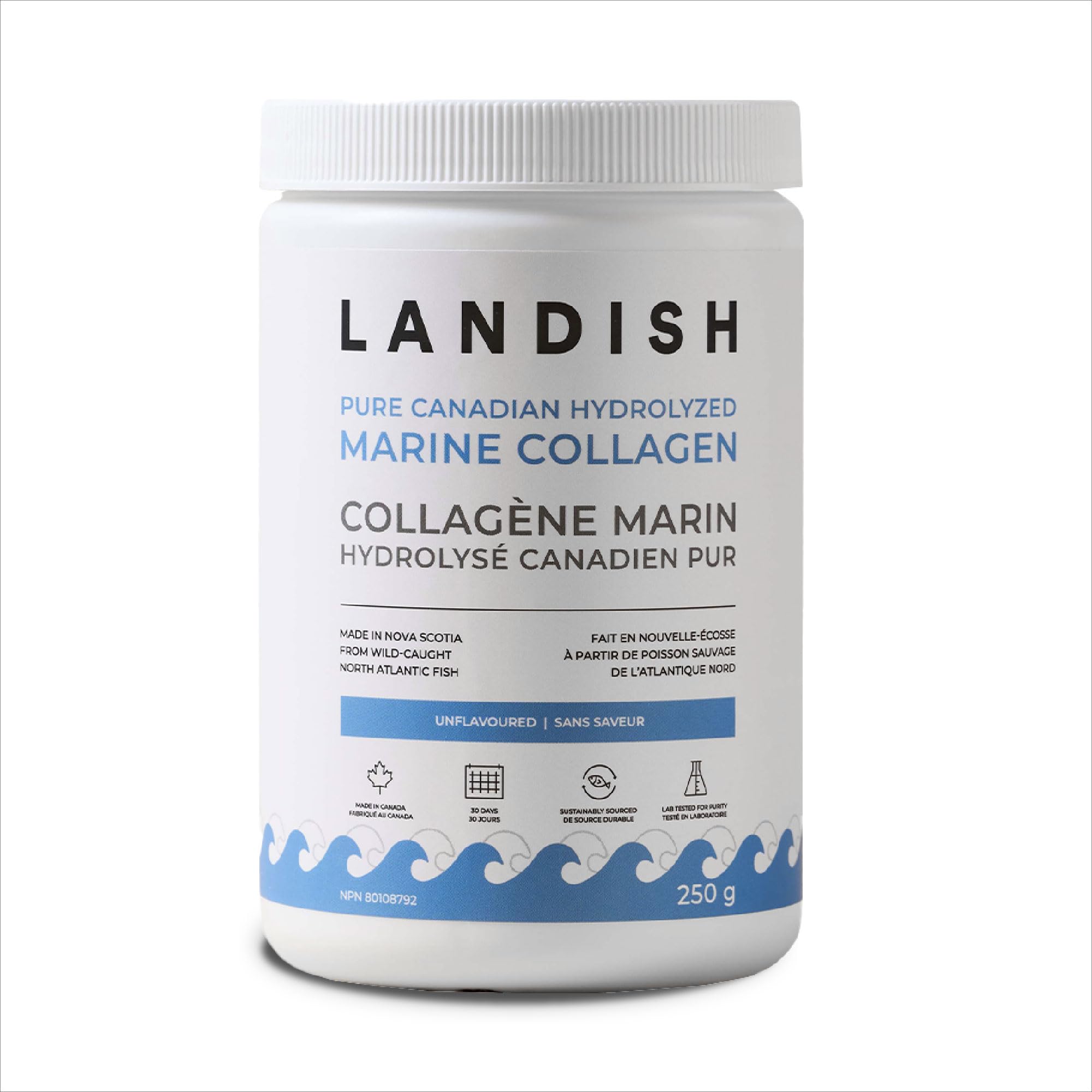 Landish Pure Canadian Hydrolyzed Marine Collagen, Collagen Peptides ...