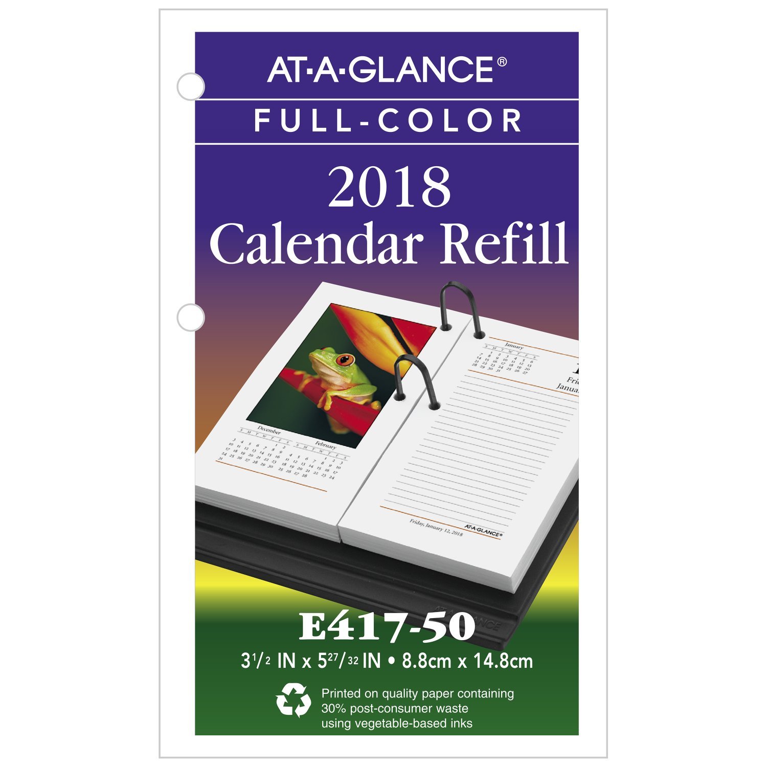 3.5 X 6 Inch Page Size Fits 17-style Bases AT-A-GLANCE Recycled Desk ...