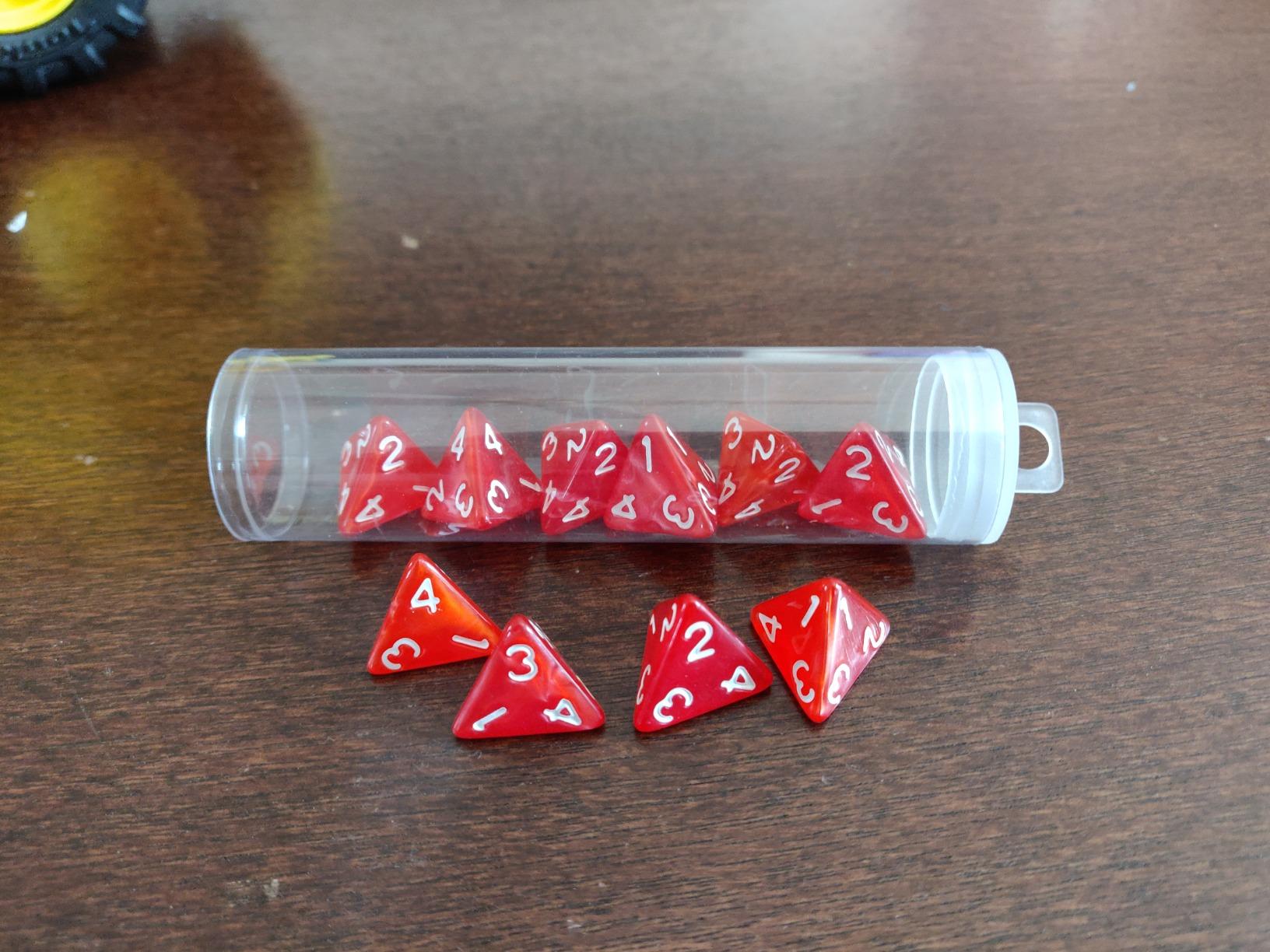 Amazon.com: Paladin Roleplaying Red D4 Dice - 10D4 'Healing Potion' Set ...