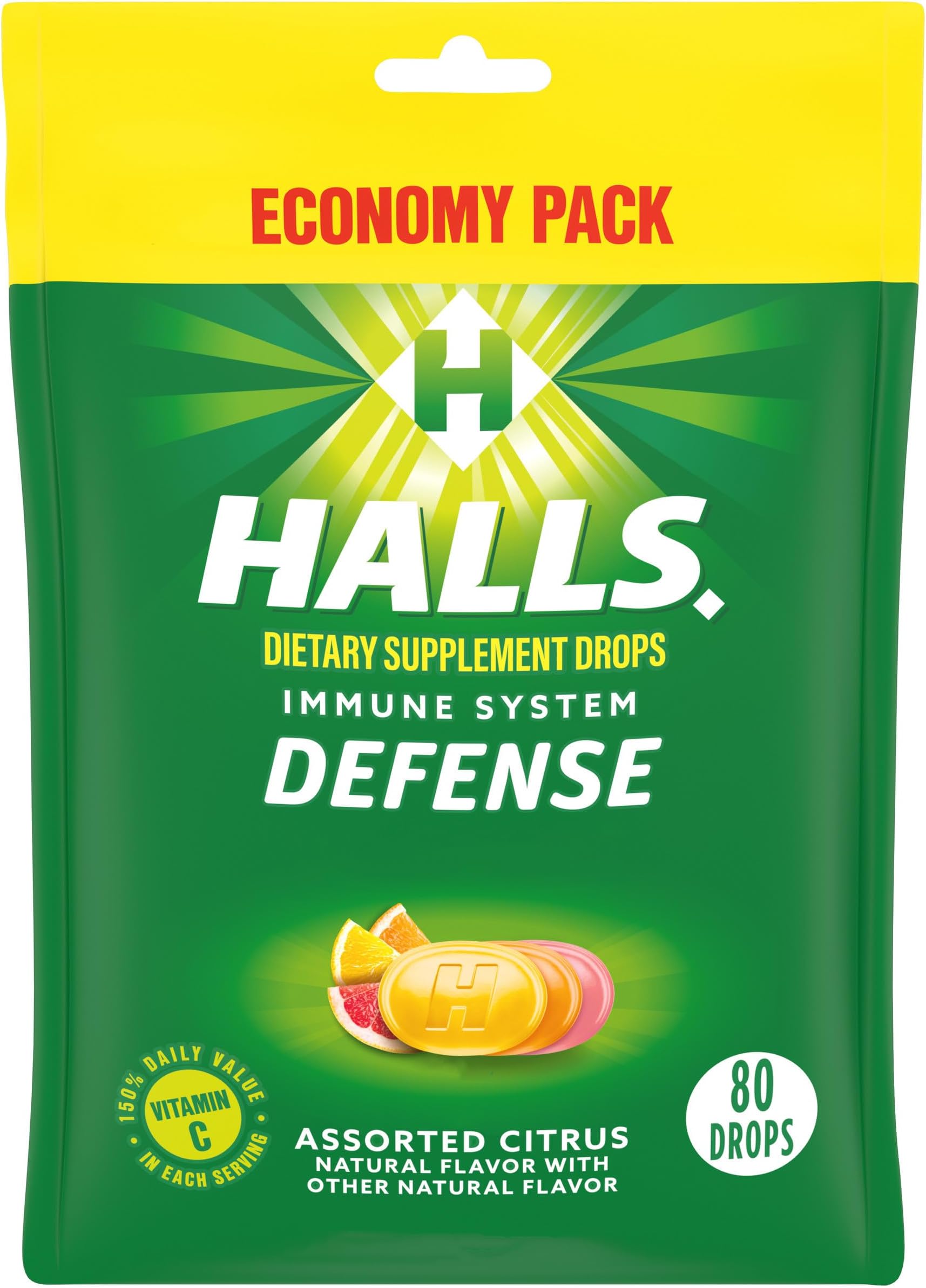 Amazon.com : Halls Defense Vitamin C, 30-count (Pack of 6) : Health ...