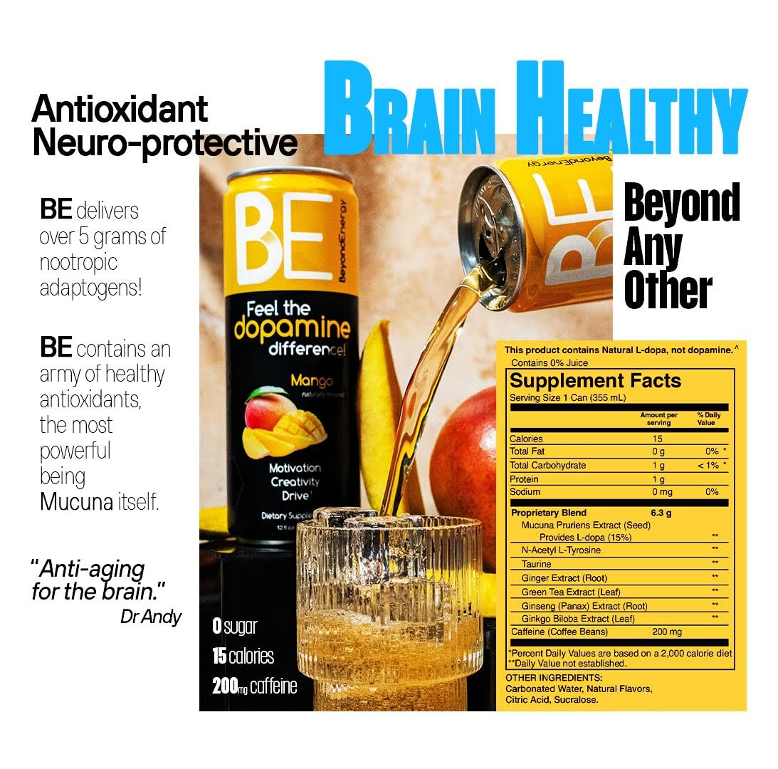 Amazon.com : Beyond Energy - 12 Pack - Mango Herbal Energy Drink ...