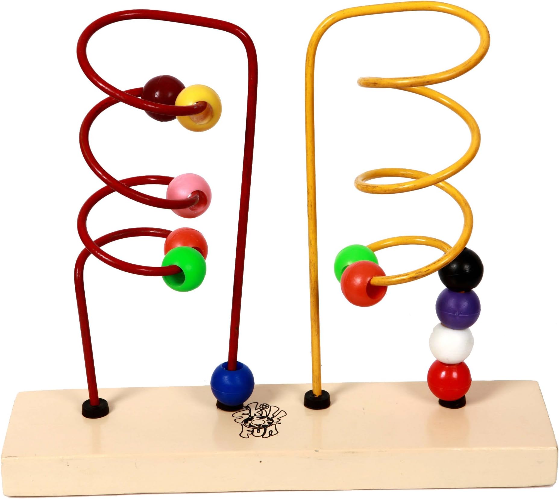 Skillofun Wooden Bead Shuttle - Clock/Anticlock, Multi Color, enhances ...