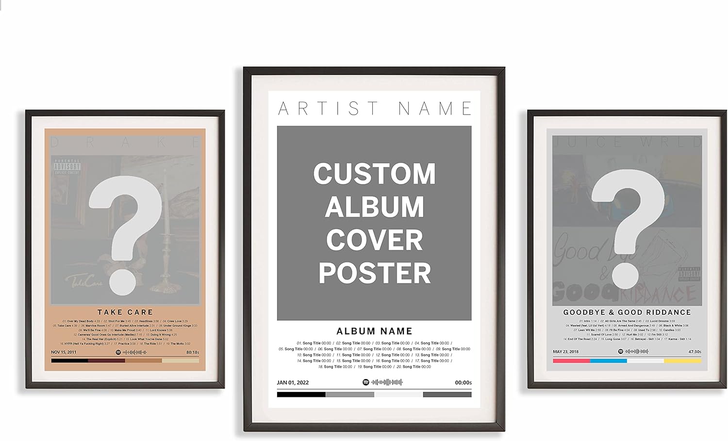 Amazon.com: Personalized Album Cover Poster Wall Decor, Album Art ...