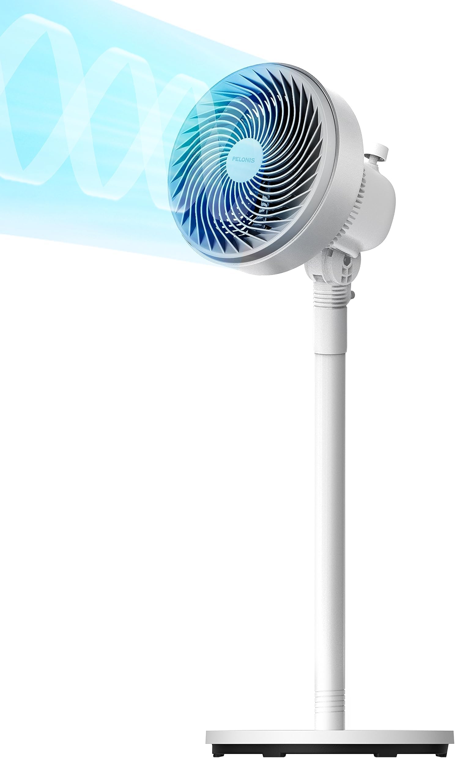 HOMCOM 9'' Air Circulator Fan 3 Speed, 70° Oscillation 90° Vertical Tilt, Carry Handle, Pedestal ...