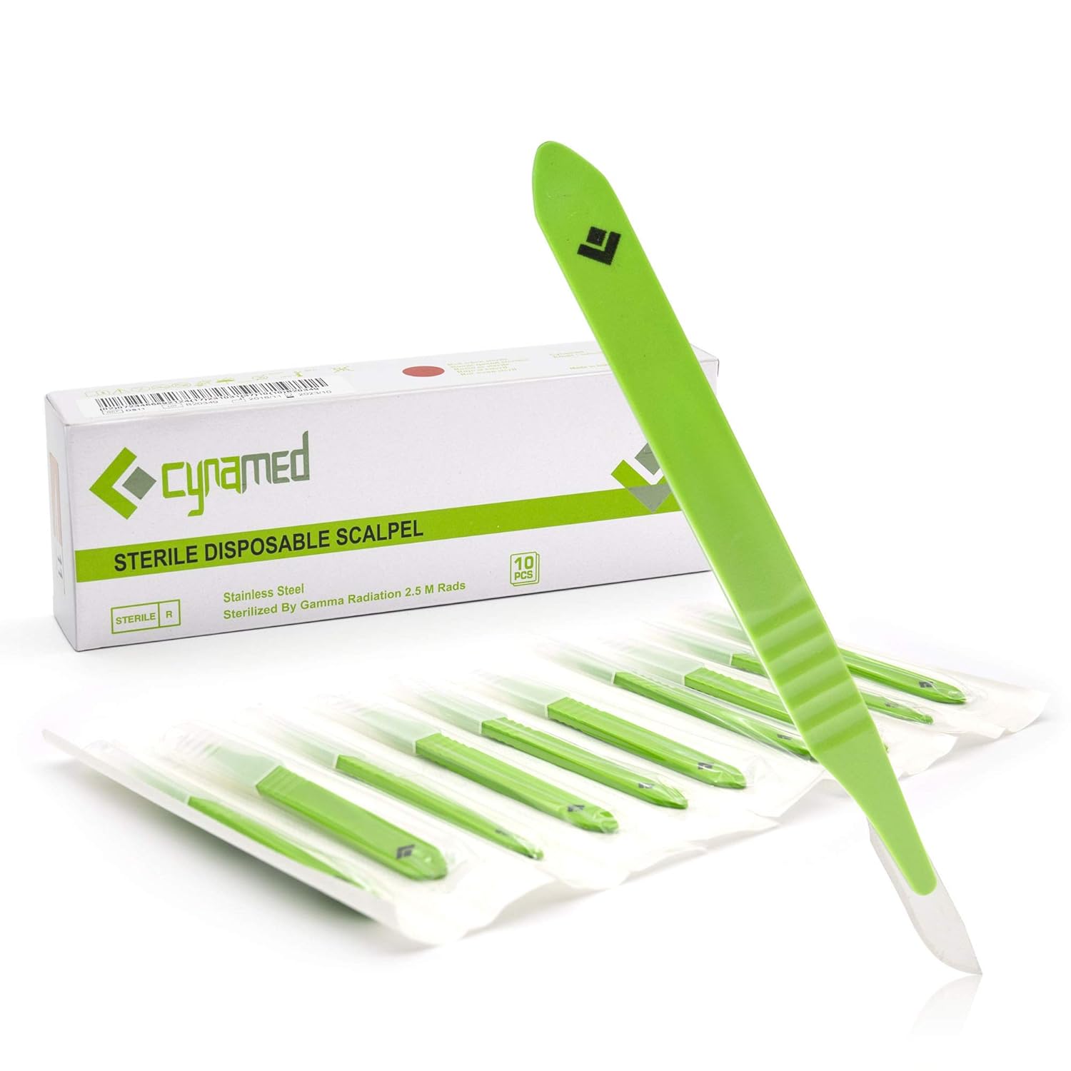 Cynamed # 10 Disposable Scalpel with Plastic Handle - Sterile Single ...