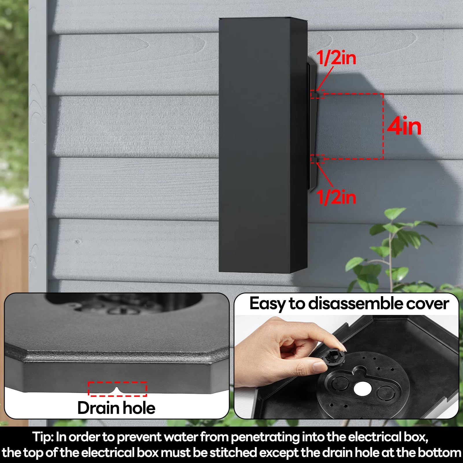 Siding Mounting Blocks Box With Built In