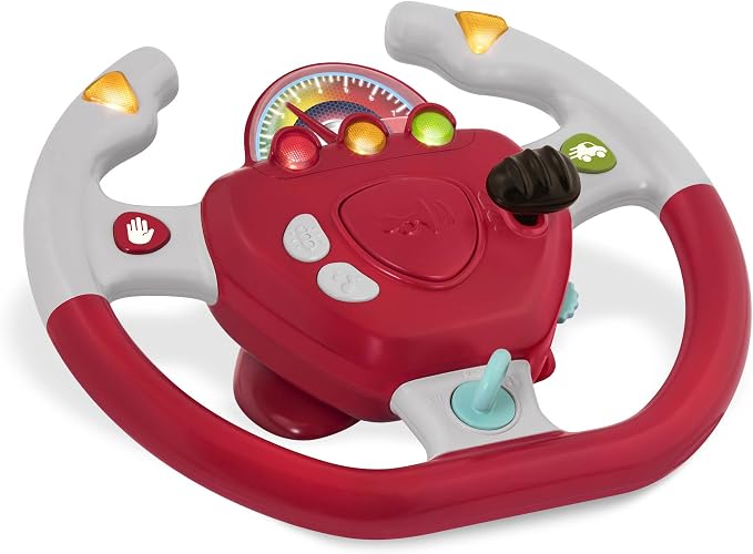 Amazon.com: Battat – Interactive Steering Wheel – Portable Car Toy ...