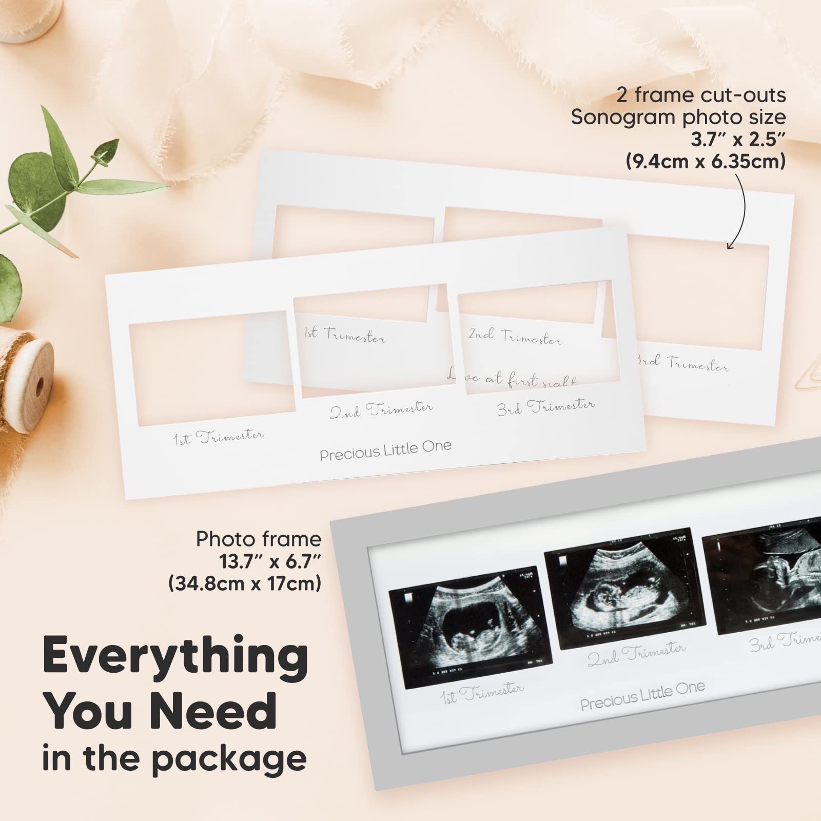 Snapklik.com : Sonogram Picture Frame - Trio Ultrasound Picture Frames ...