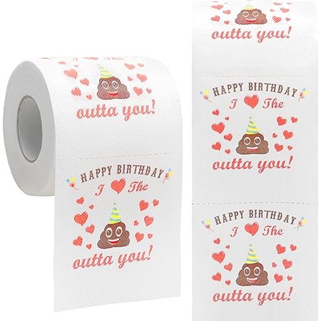 Amazon.com: Happy Birthday Toilet Paper Prank, 2PCS Novelty Funny ...