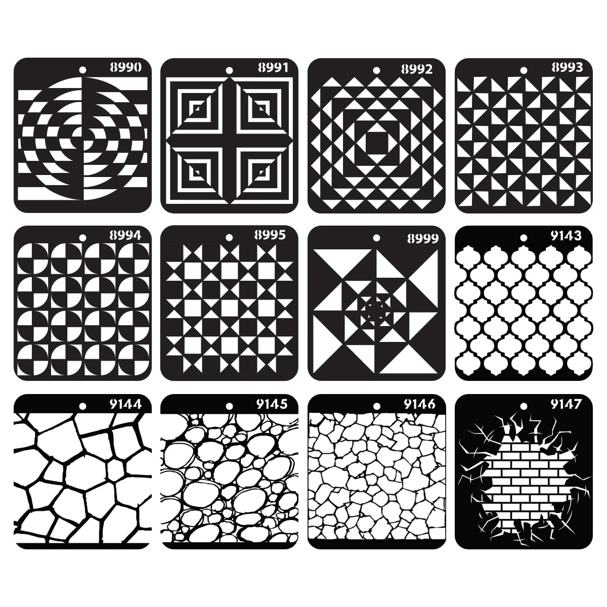 iCraft Re-Usable Craft Pattern Stencils Combo 1 for DIY Art & Craft ...
