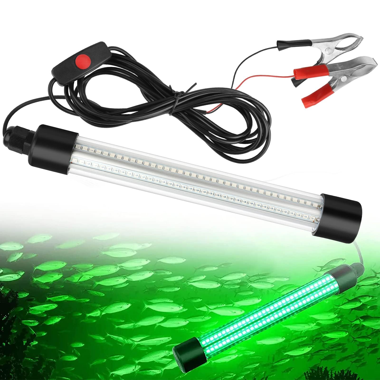 Amazon.com: Linkstyle 12V 216 LED Submersible Fishing Light, 20W ...