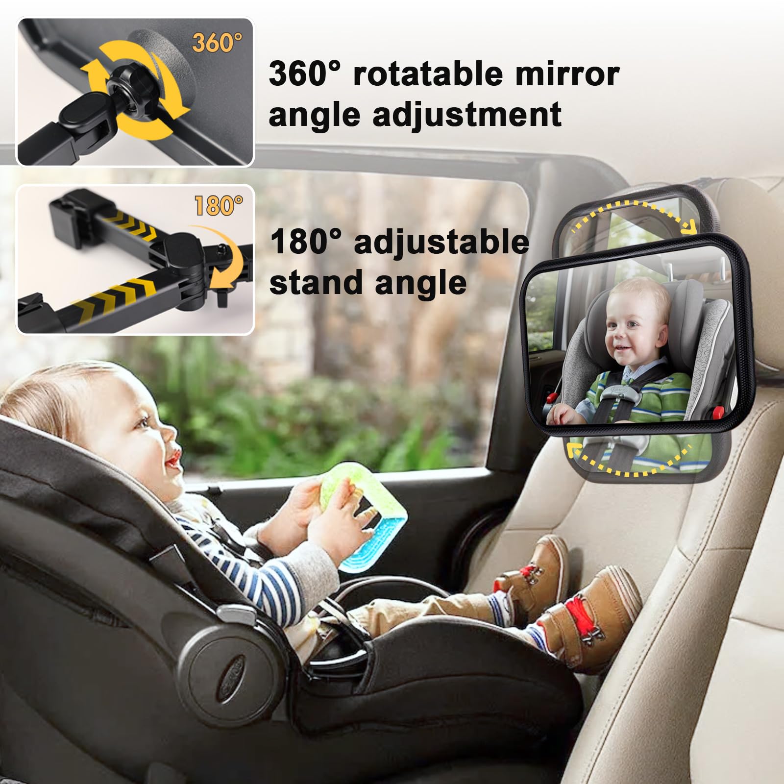 Car Mirror Baby Rear View Enovoe Mirror For Baby Car Seat Rear Facing ...