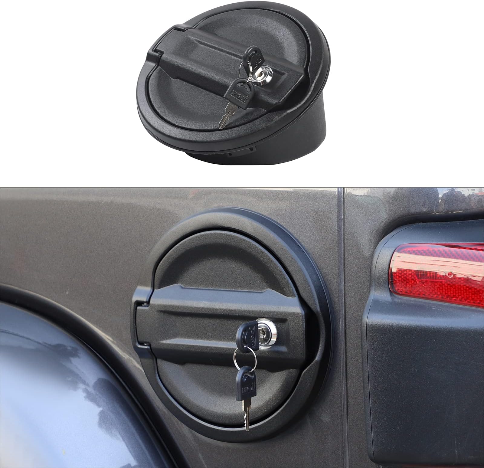 Amazon.com: Treeland Gas Cap Cover With US Flag, Locking Fuel Tank Door ...