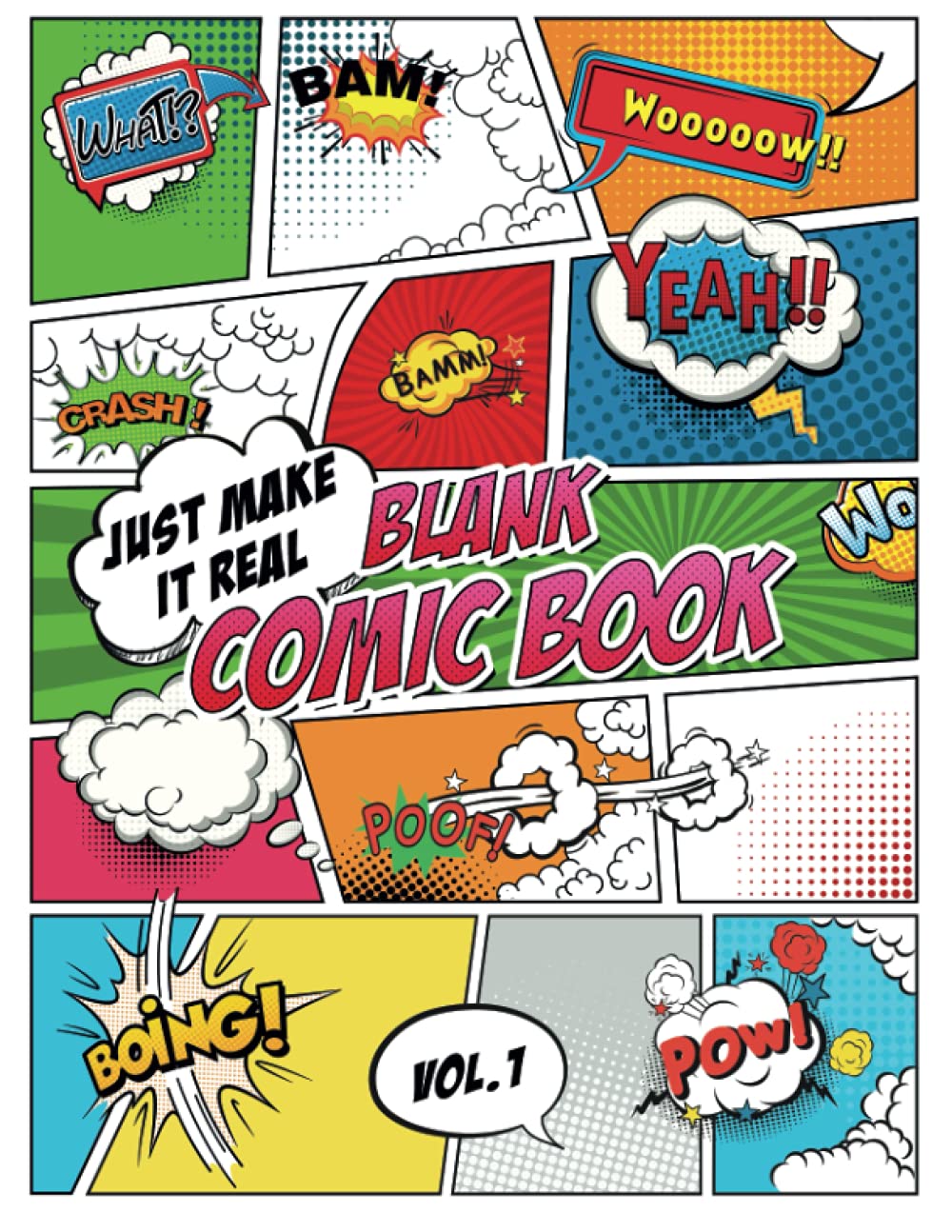 Amazon.com: Blank Comic Book Just make it Real: Vol. 1_Check Pattern in ...