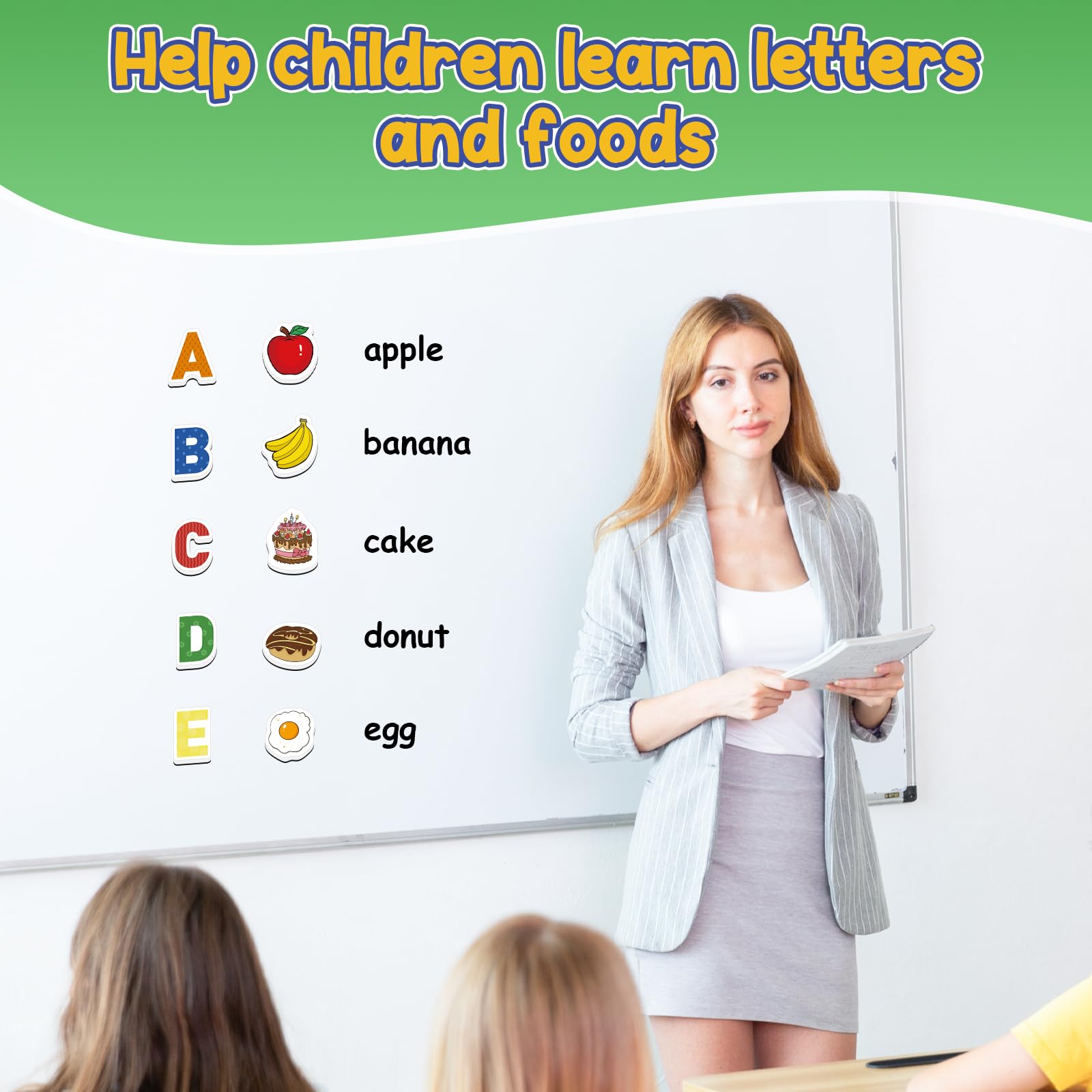 Snapklik.com : Magnetic Letters And Foods,52 Foam Objects,Refrigerator ...