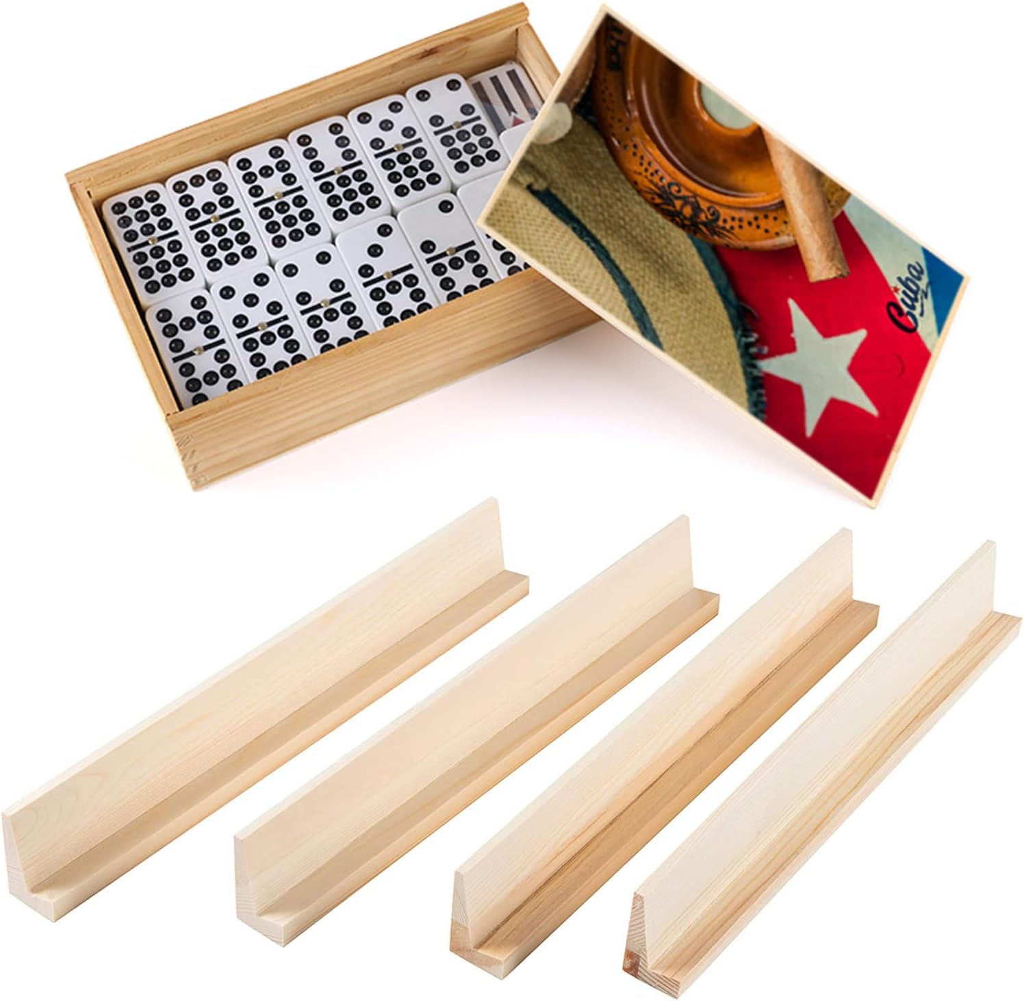 Amazon.com: Generic Cuban Dominoes Double Nine Set with 48 Pieces and 4 ...