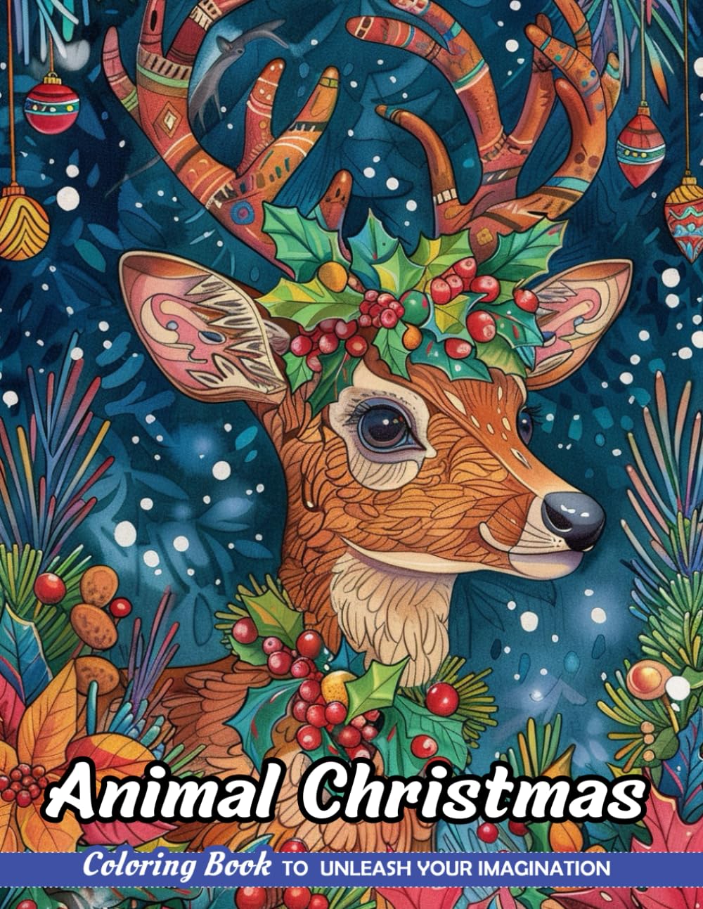 Amazon.com: Animal Christmas: Adult Coloring Book with Animal Christmas ...