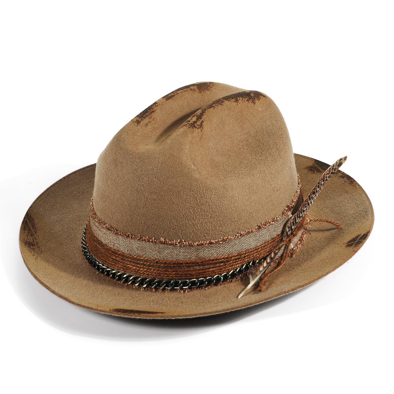 Snapklik.com : Open Road Hat Cowboy Fedora Hat Pure Wool Felt Hat ...