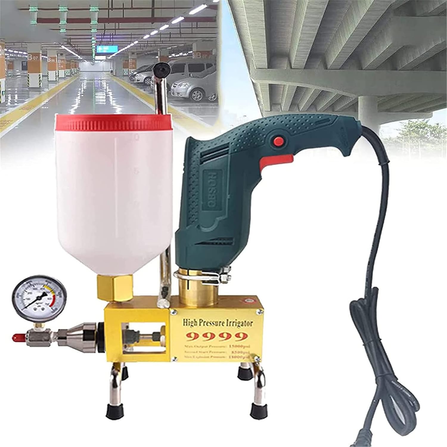 Amazon.com: Jrcfnss High-Pressure Floor Grouting Machine, 910W Epoxy ...