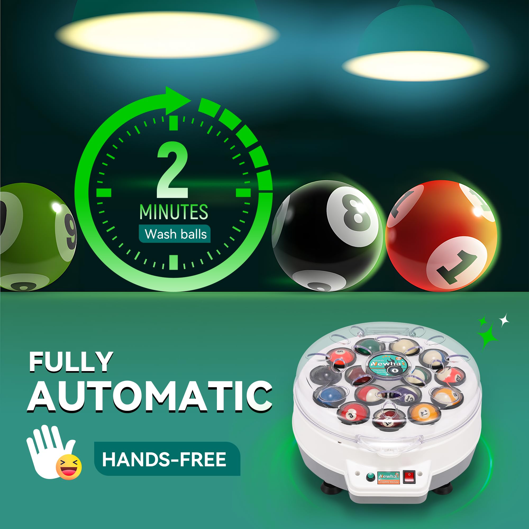 Snapklik.com : Upgraded Billiard Ball Cleaner Machine 16 Balls Pool ...