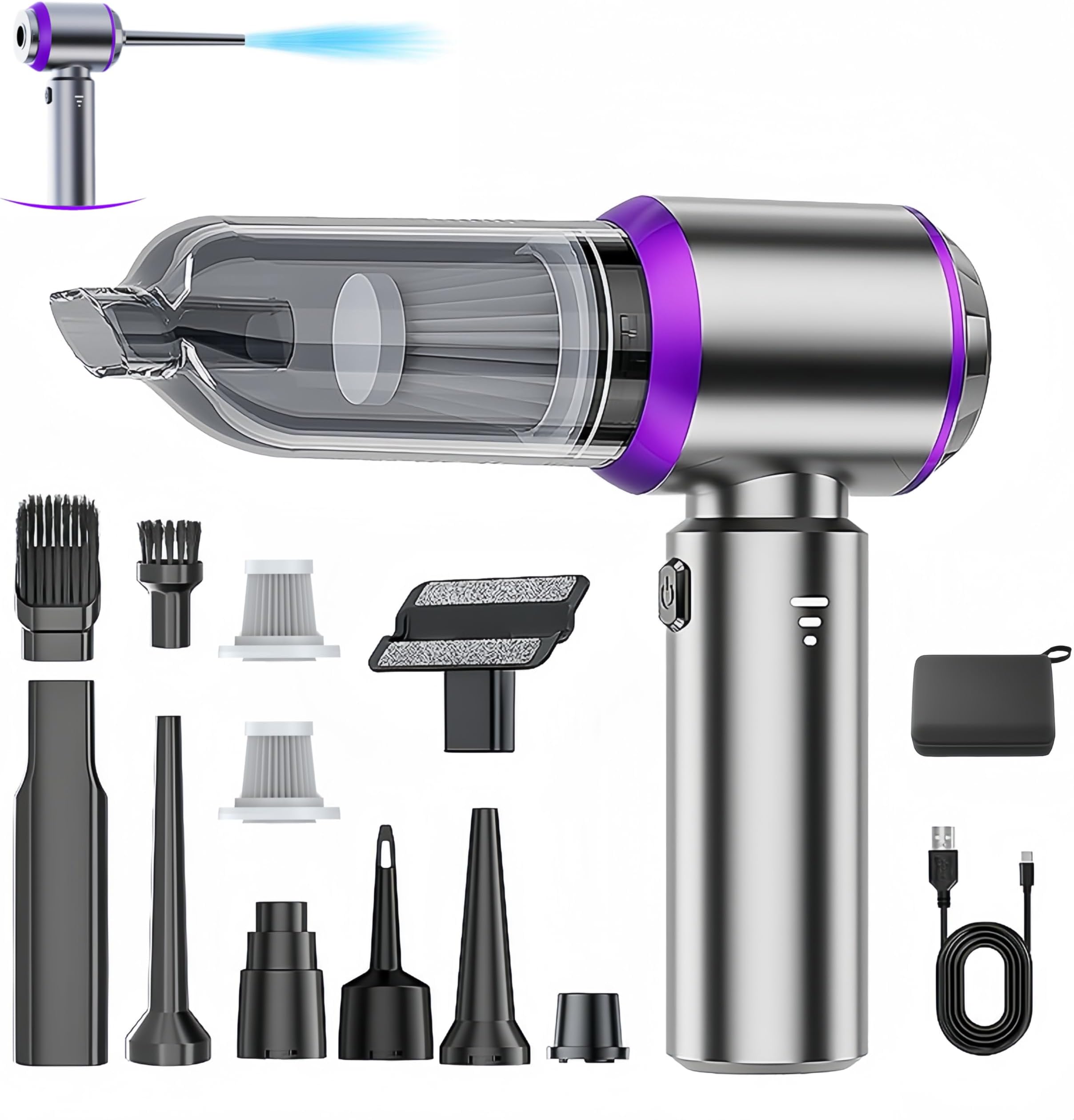 Amazon.com - WADEO Handheld Vacuum Cordless, 4-in-1 21000PA Brushless ...